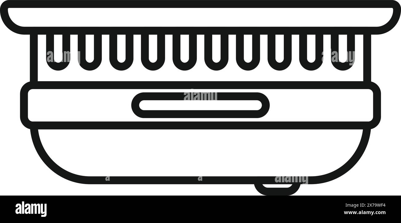 Vector illustration of a simple line art electronic keyboard, perfect ...