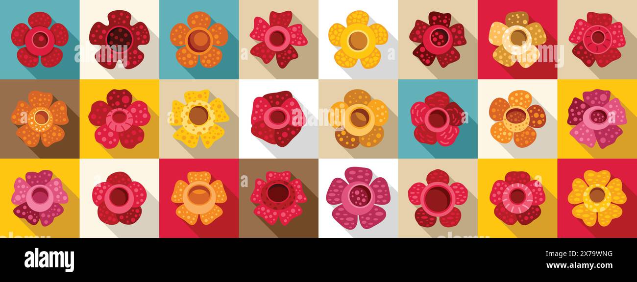 Borneo flowers Stock Vector Images - Alamy