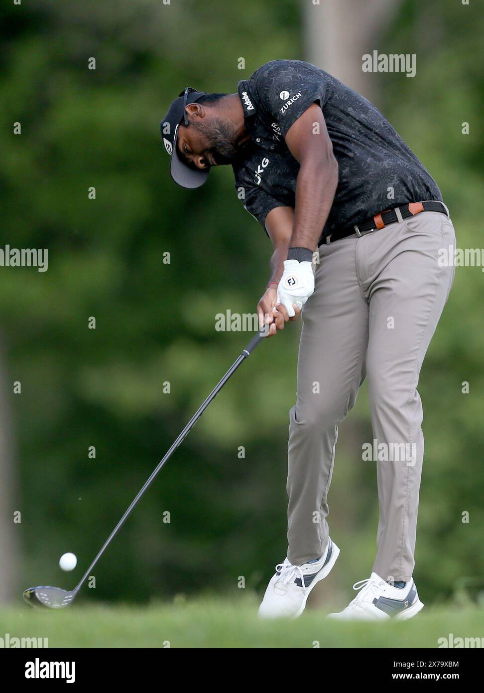 Sahith Tegala hits tee shot on the fifth tee during the third round of ...