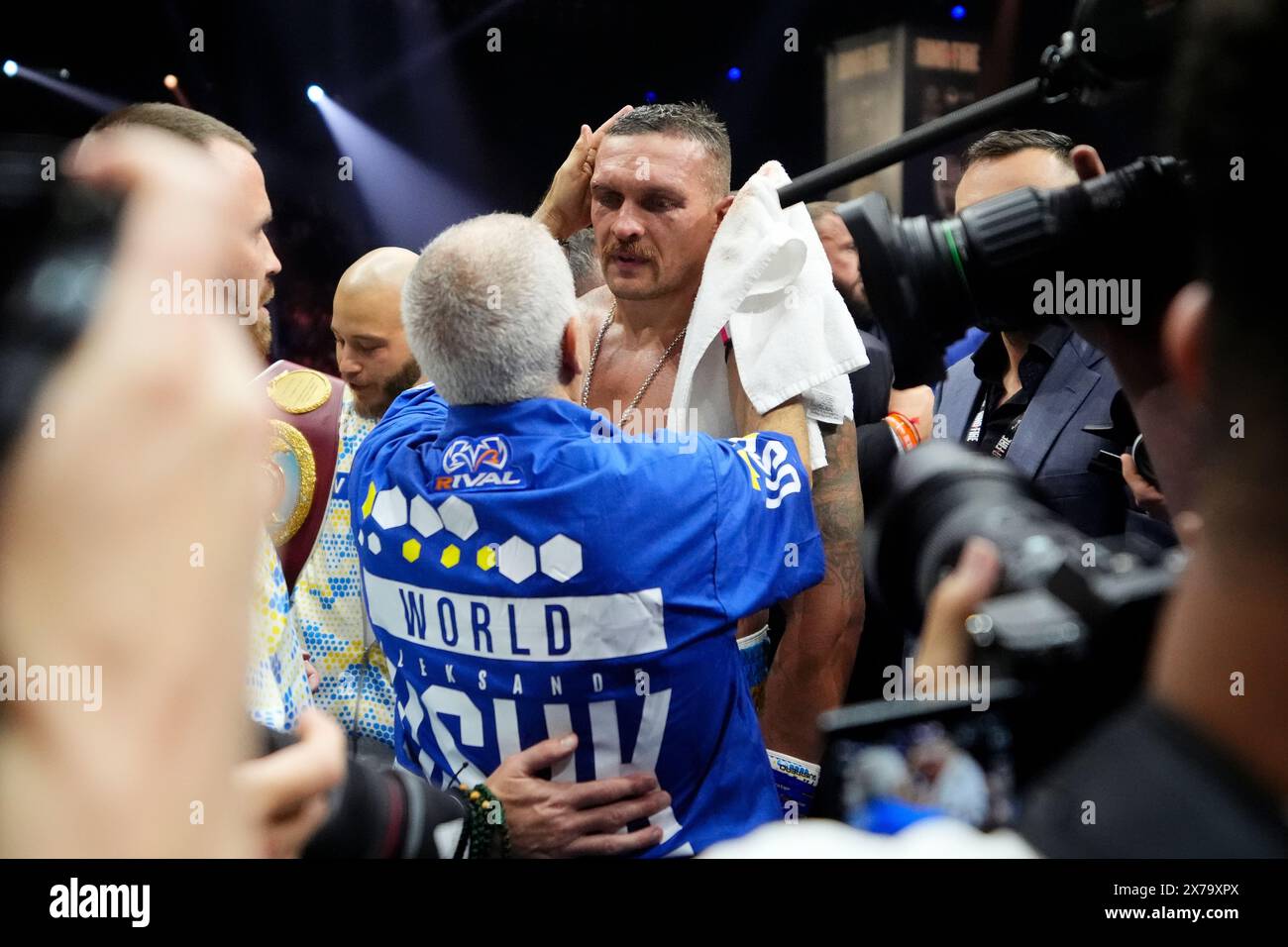 Oleksandr Usyk after winning the Heavyweight Championship fight against ...