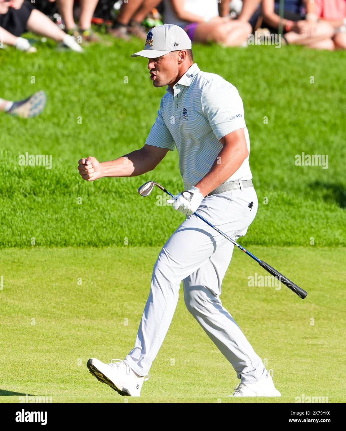 Louisville, Kentucky, USA. 18th May, 2024. Bryson DeChambeau reacts ...