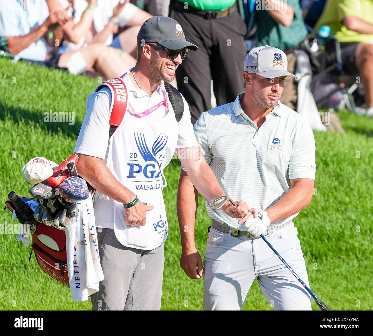 Louisville, Kentucky, USA. 18th May, 2024. Bryson DeChambeau (R) and ...