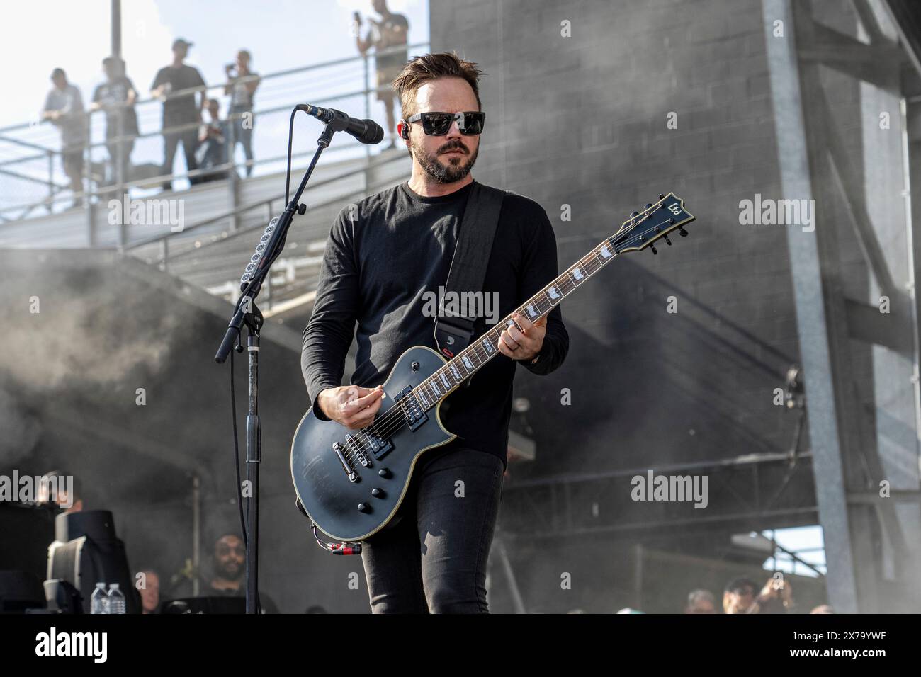 Keith Wallen of Breaking Benjamin performs during Sonic Temple Art and ...