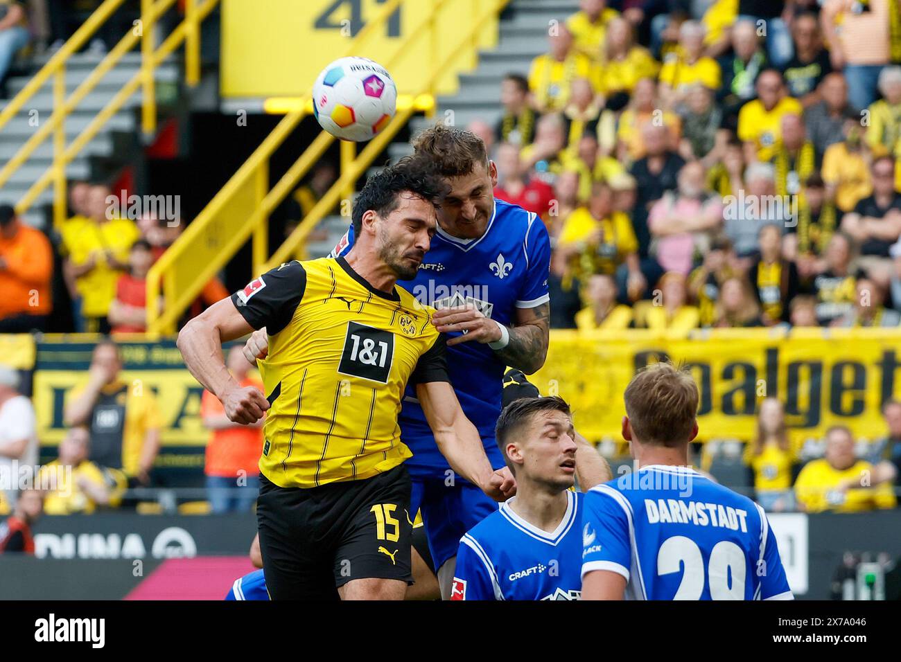 Dortmund, Germany. 18th May, 2024. Mats Hummels (L) of Borussia ...