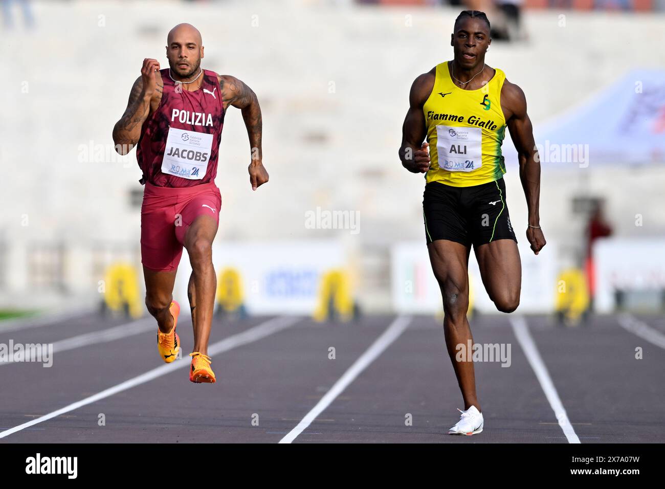 Rome, Italy. 18th May, 2024. Marcell Jacobs, Olympic champion in Tokyo ...
