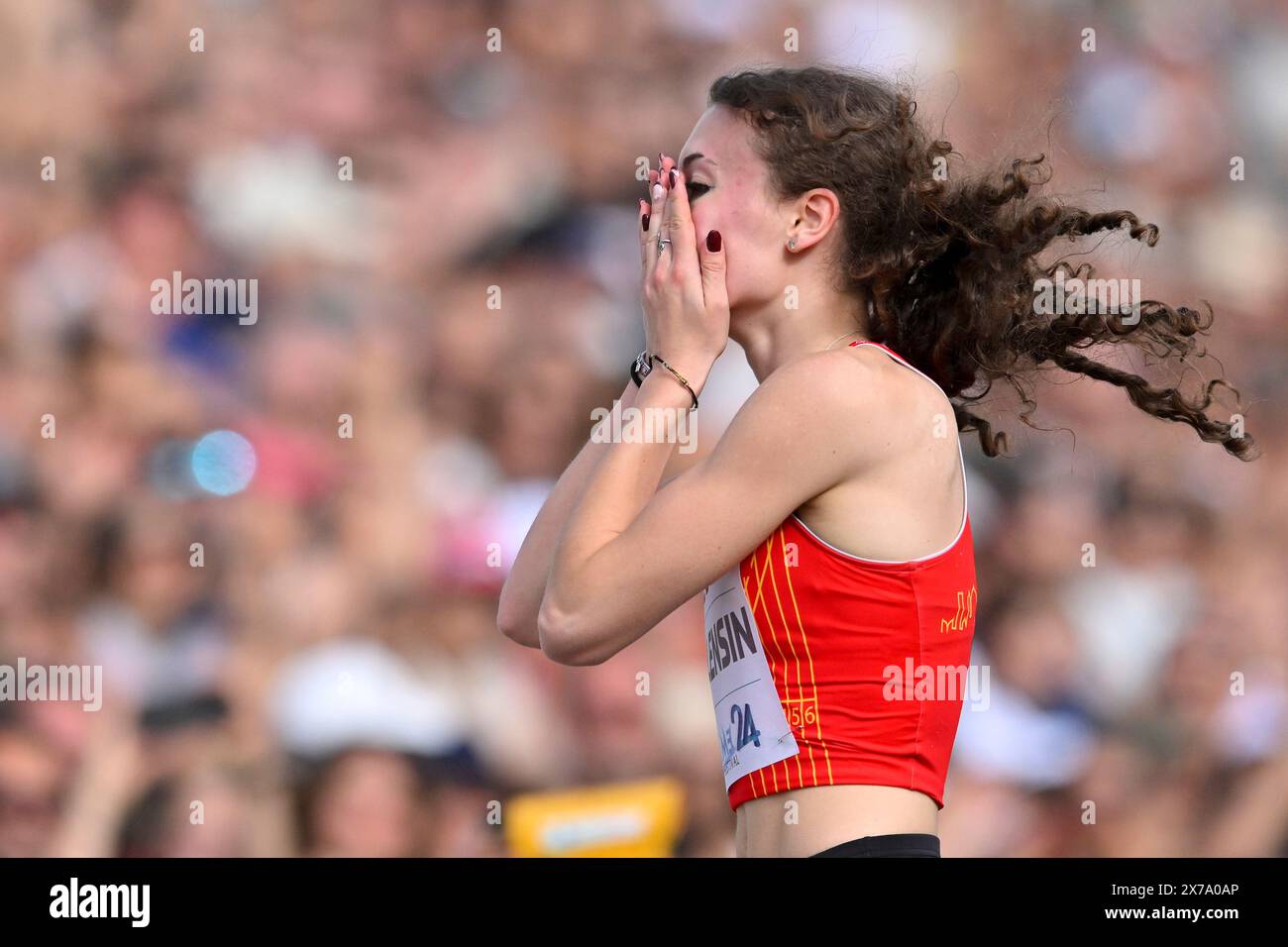 Rome, Italy. 18th May, 2024. Elisa Valensin of Italy celebrates after ...