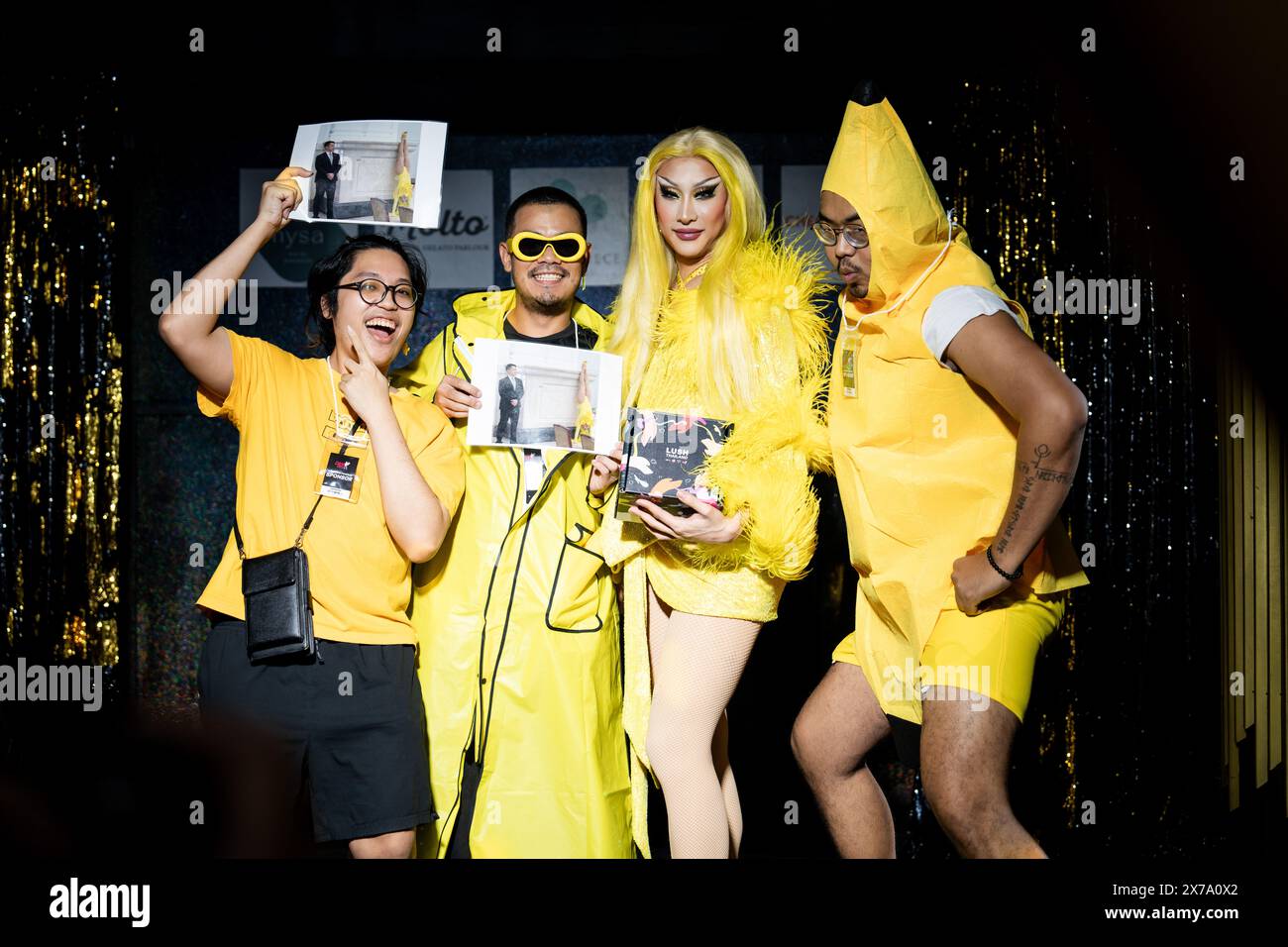 Thailand. 18th May, 2024. Nymphia Wind takes photos with fans during a ...