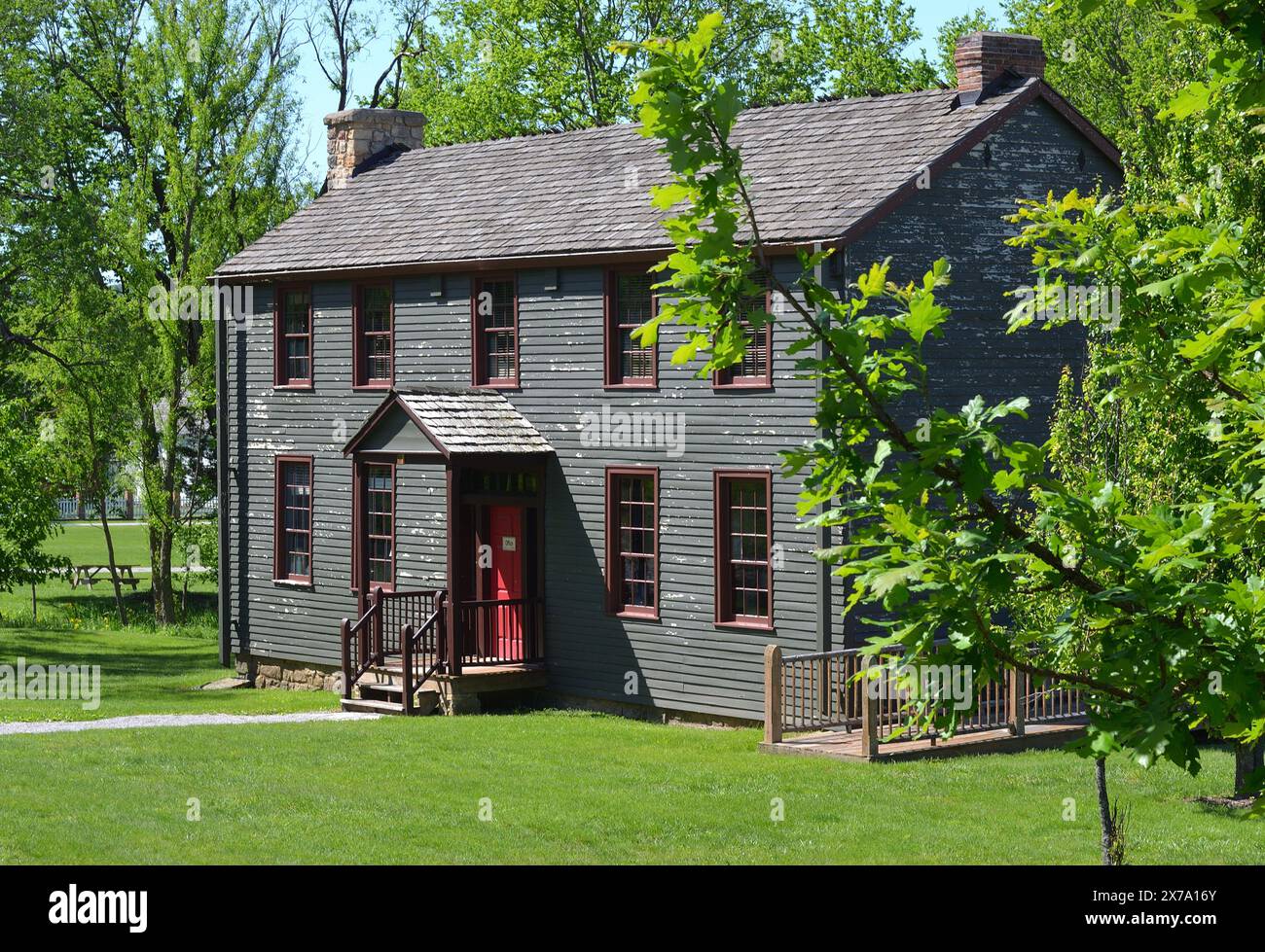 Old home at Daniel Boone homestead Stock Photo - Alamy