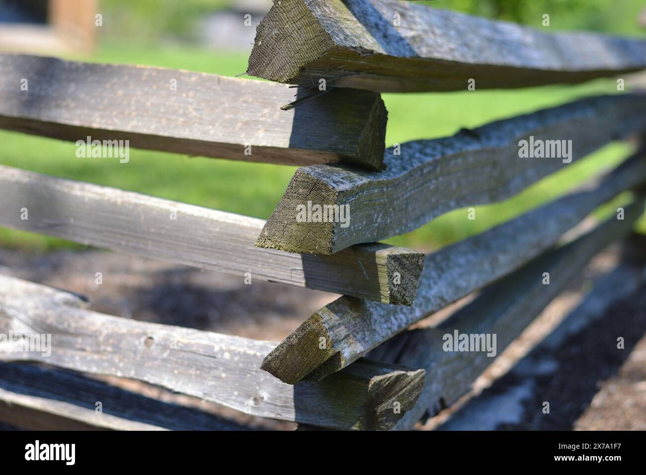 Split Rail Fence Daniel Boone Homestead Stock Photo - Alamy