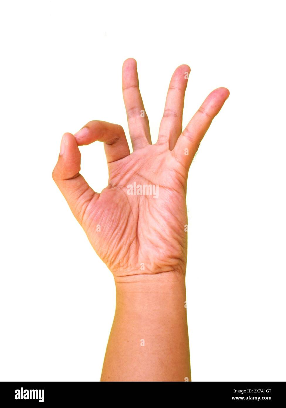 Hand gesture, agree or okay Stock Photo - Alamy
