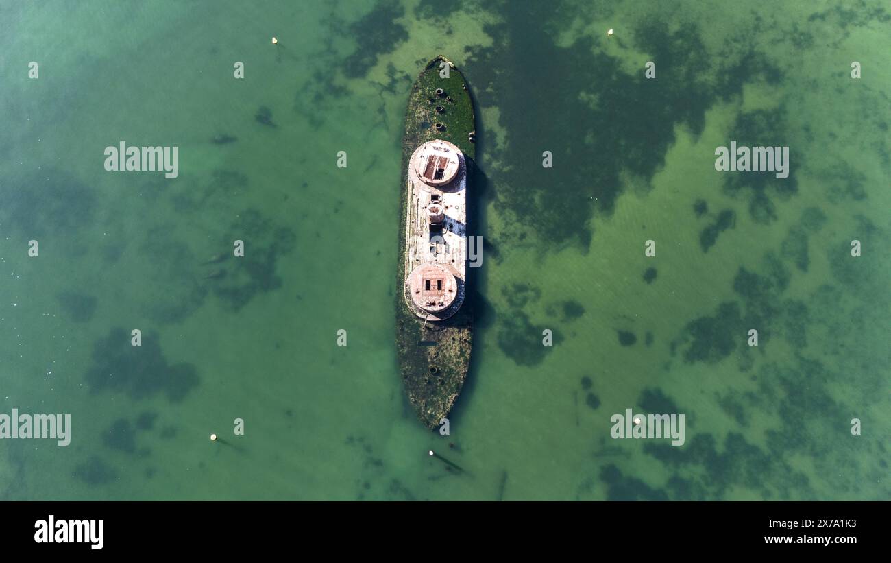 HMVS Cerberus War Ship, Port Phillip Bay, Melbourne. The wreck of the ...