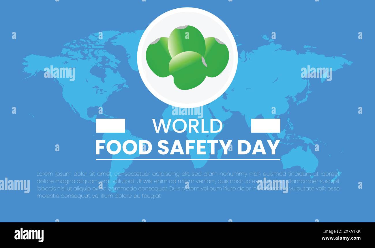 World food safety day June 7 poster templet design Stock Vector Image ...