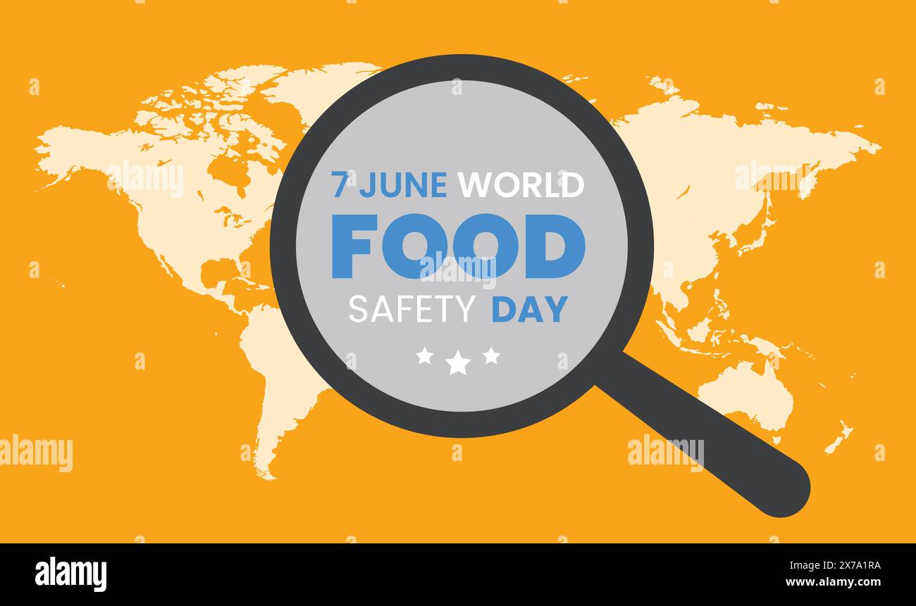 World food safety day June 7 poster templet design Stock Vector Image ...