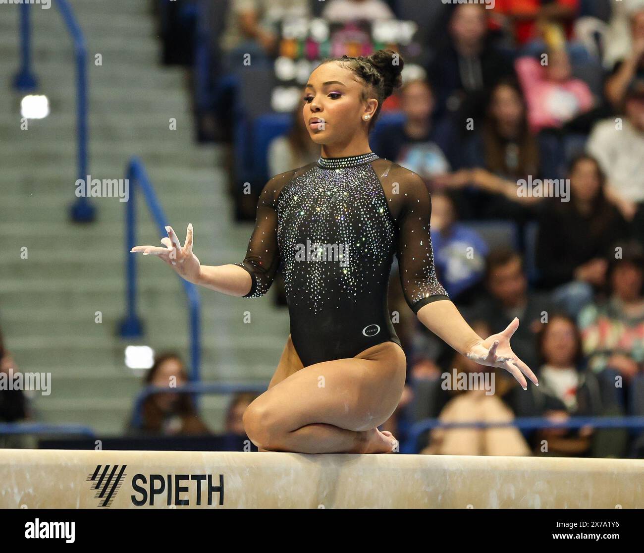 Hartford, CT, USA. 18th May, 2024. LSU's Konnor McClain competes on the ...