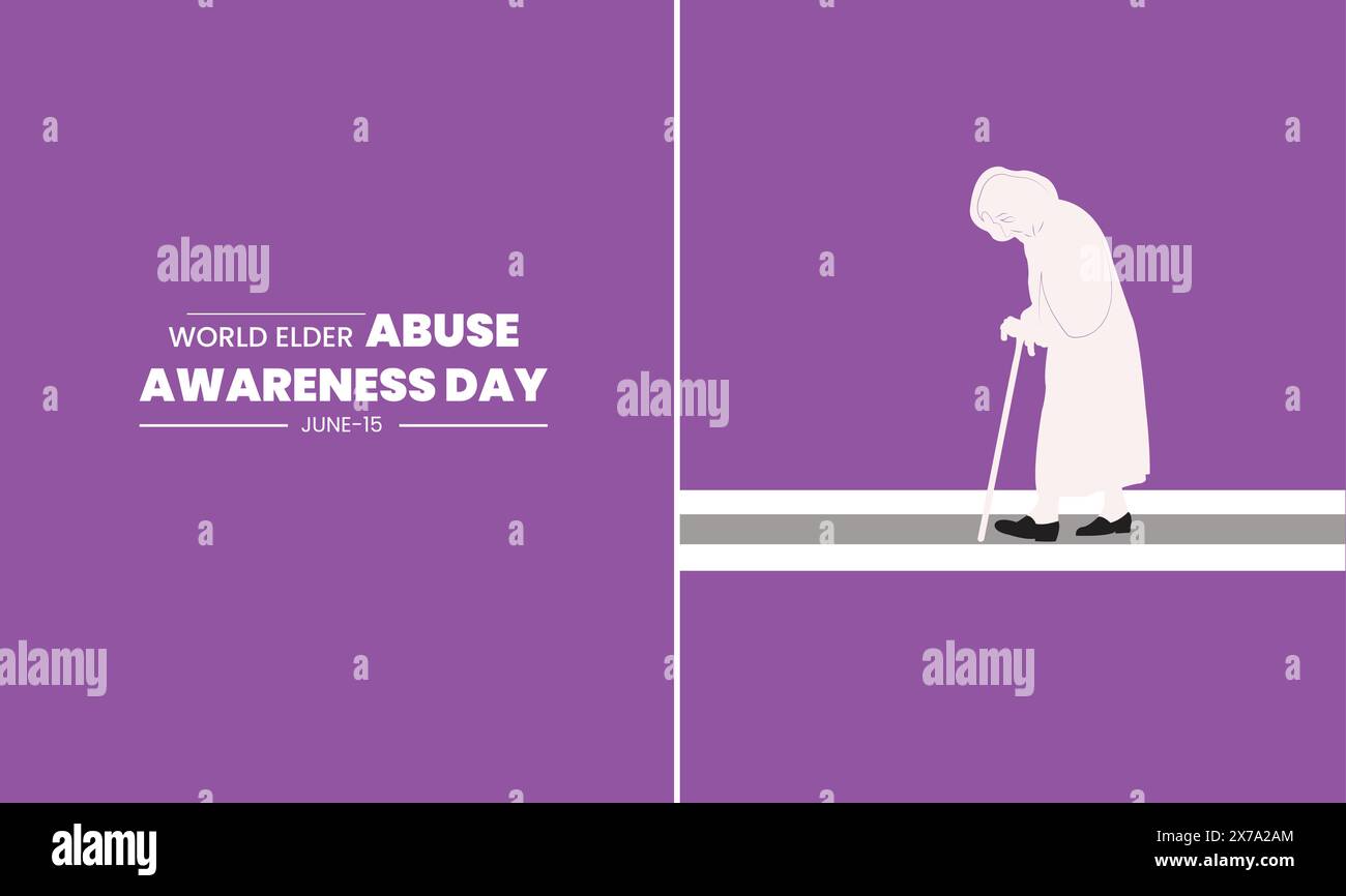 World Elder Abuse Awareness Day background or banner design template ...