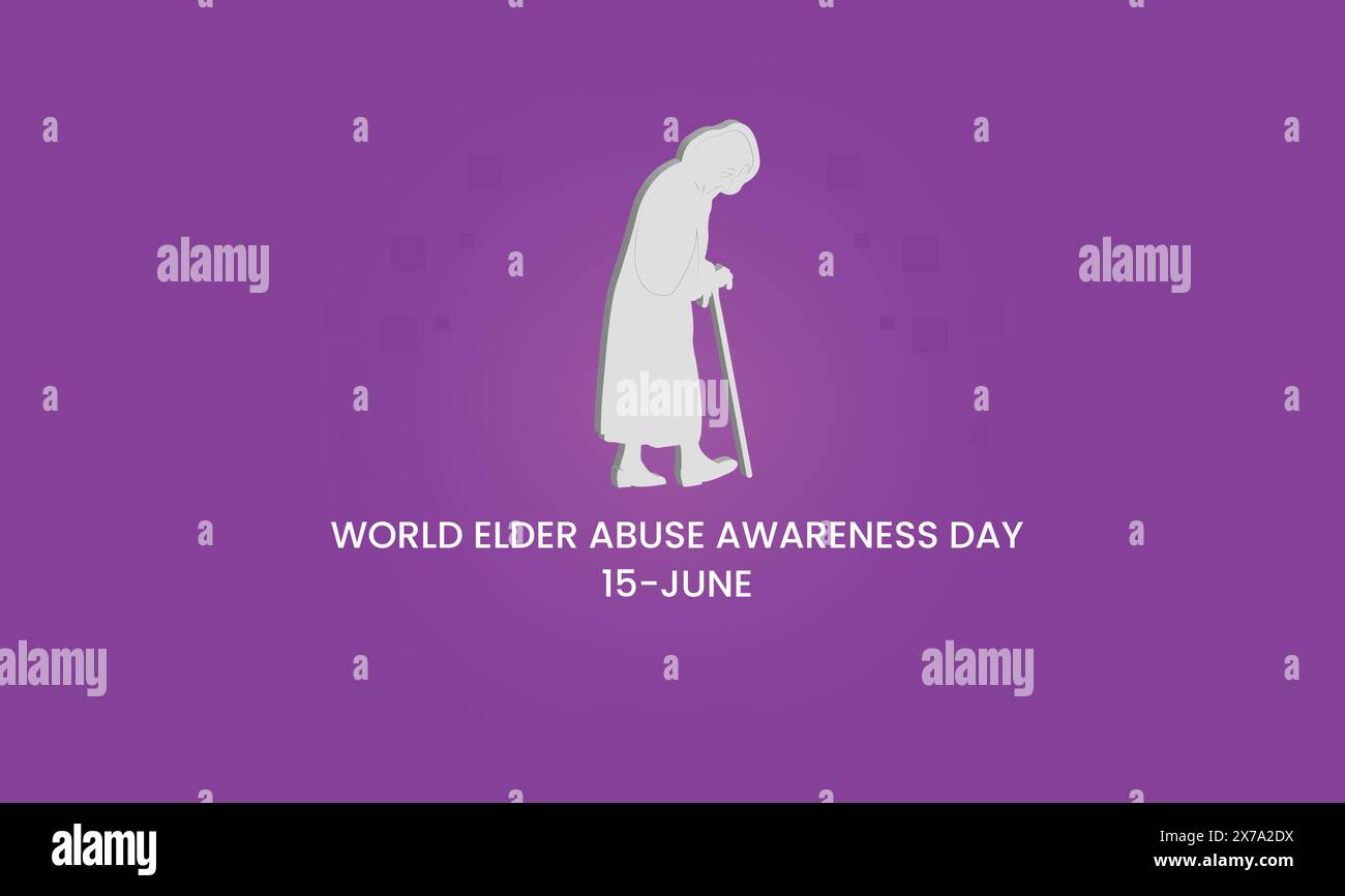 World Elder Abuse Awareness Day background or banner design template ...