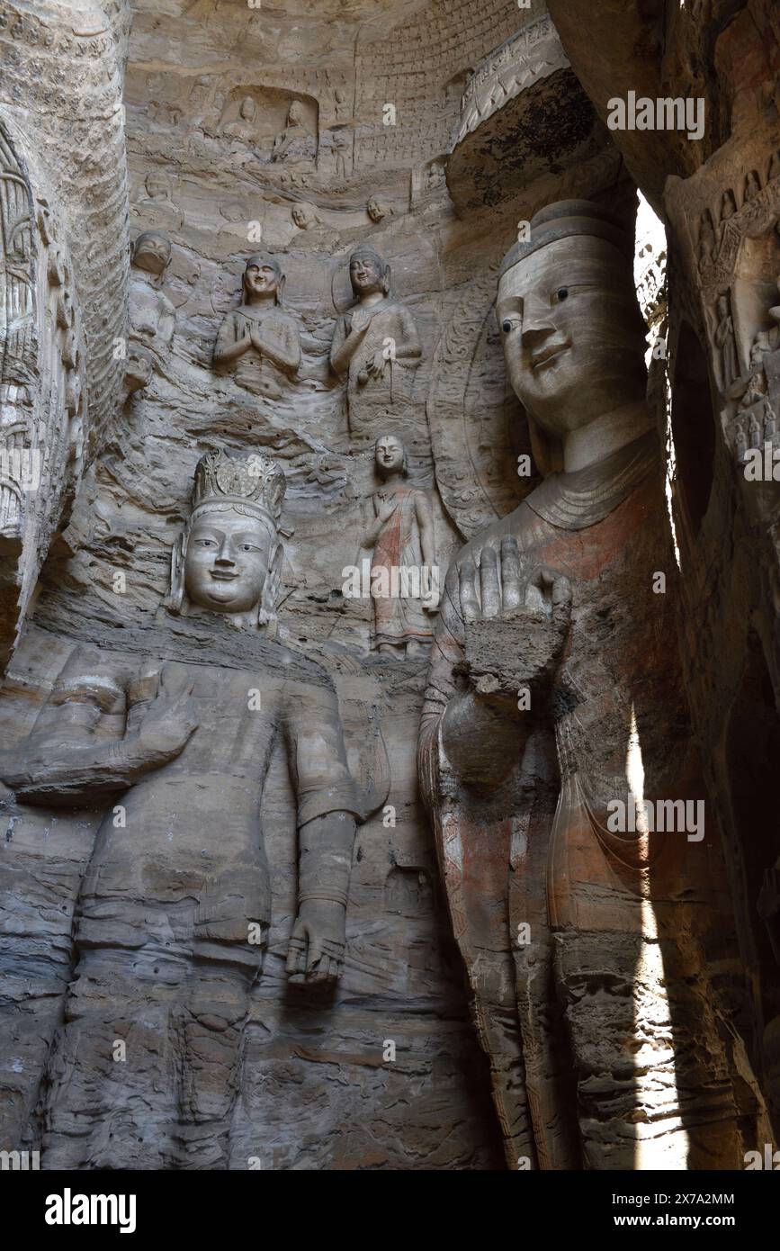 Yungang Shanxi China Cave grottoes Stock Photo - Alamy