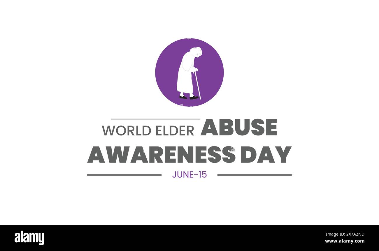 World Elder Abuse Awareness Day background or banner design template ...