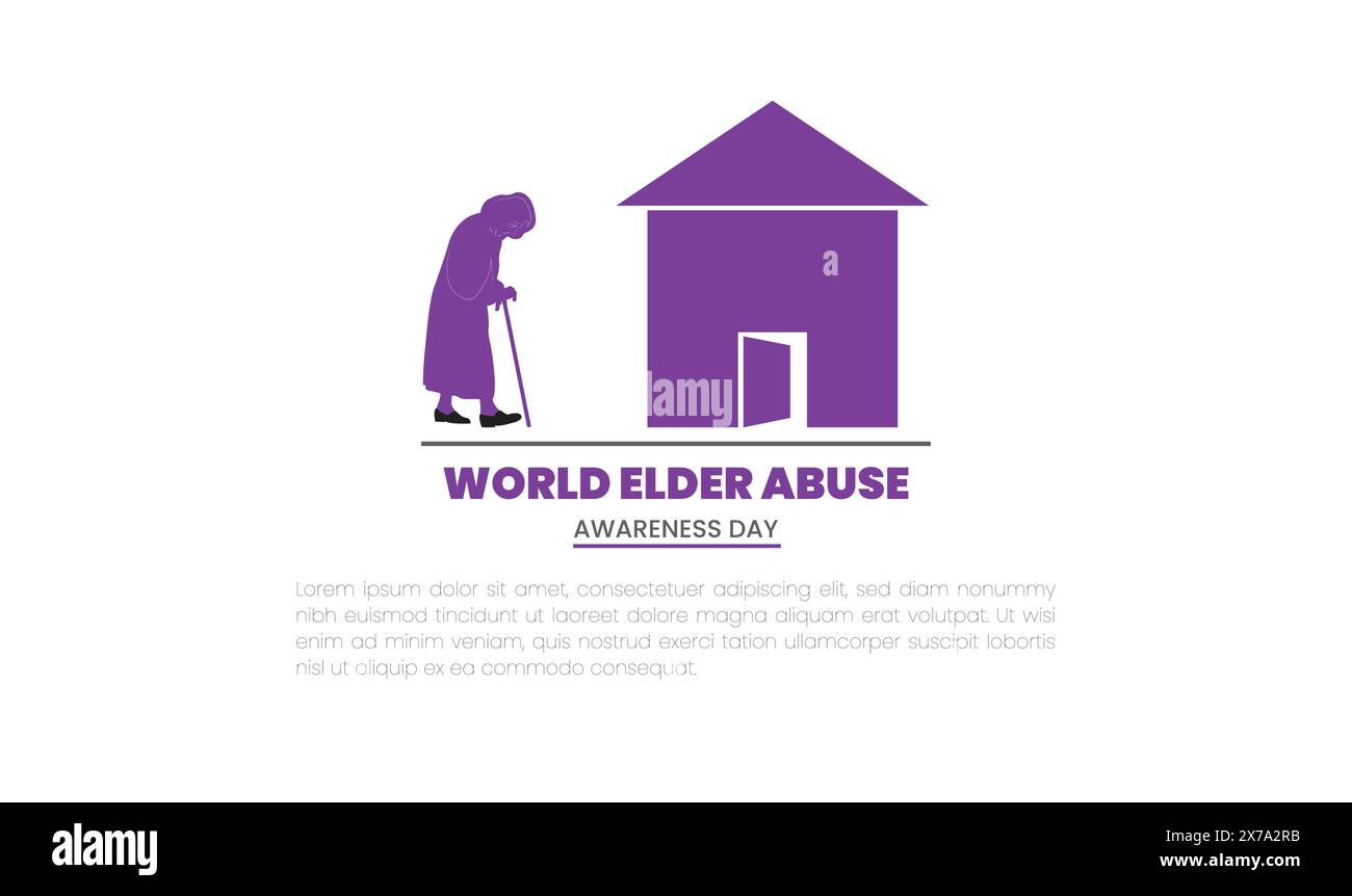 World Elder Abuse Awareness Day background or banner design template ...