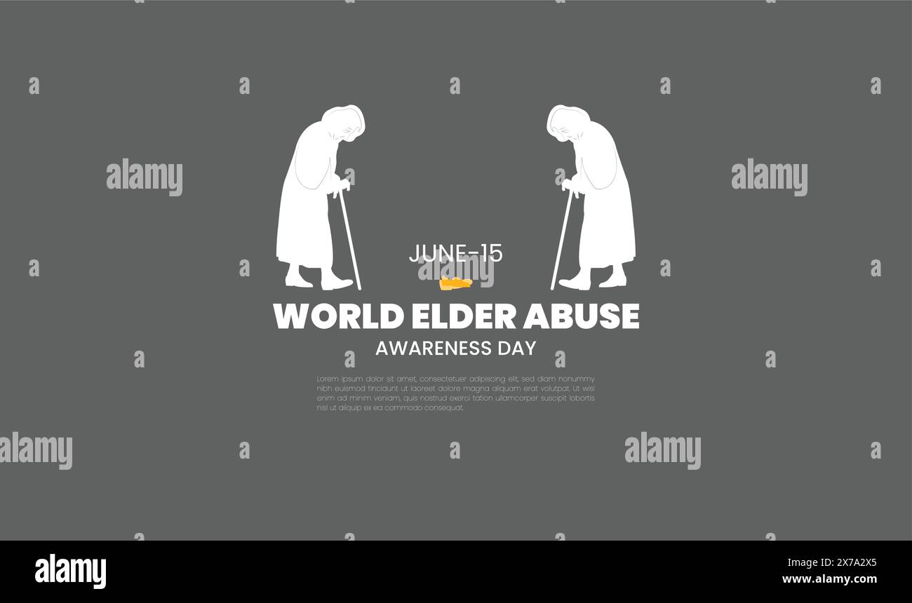 World Elder Abuse Awareness Day background or banner design template ...