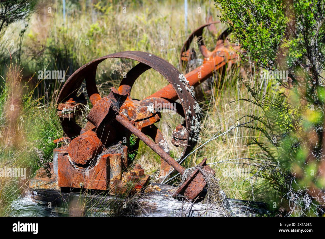 Rusted equipment discarded at abandoned Mount Biscoff Tin Mine, Waratah ...