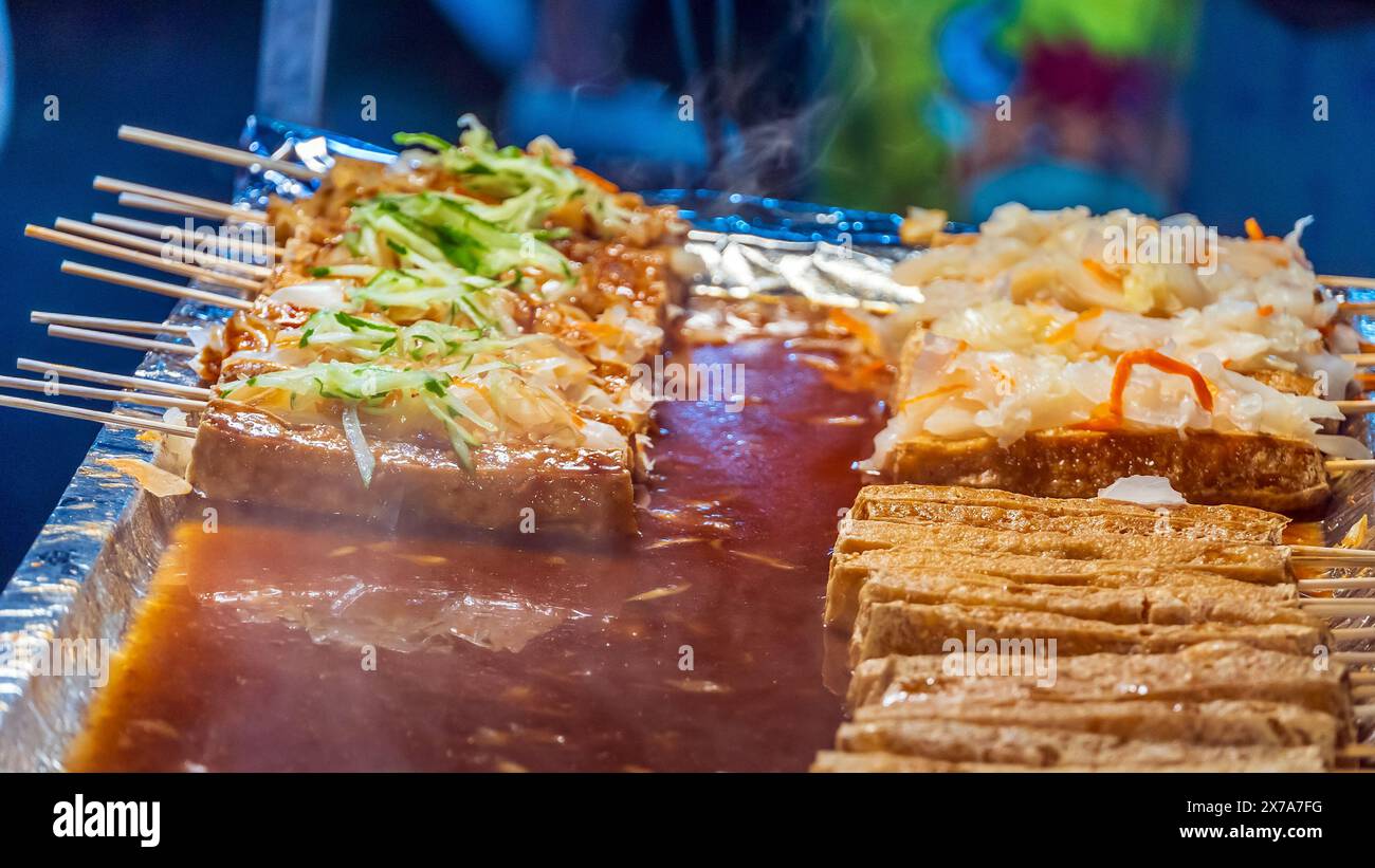 Stinky Tofu, Taiwanese street food in Taiwan Stock Photo - Alamy