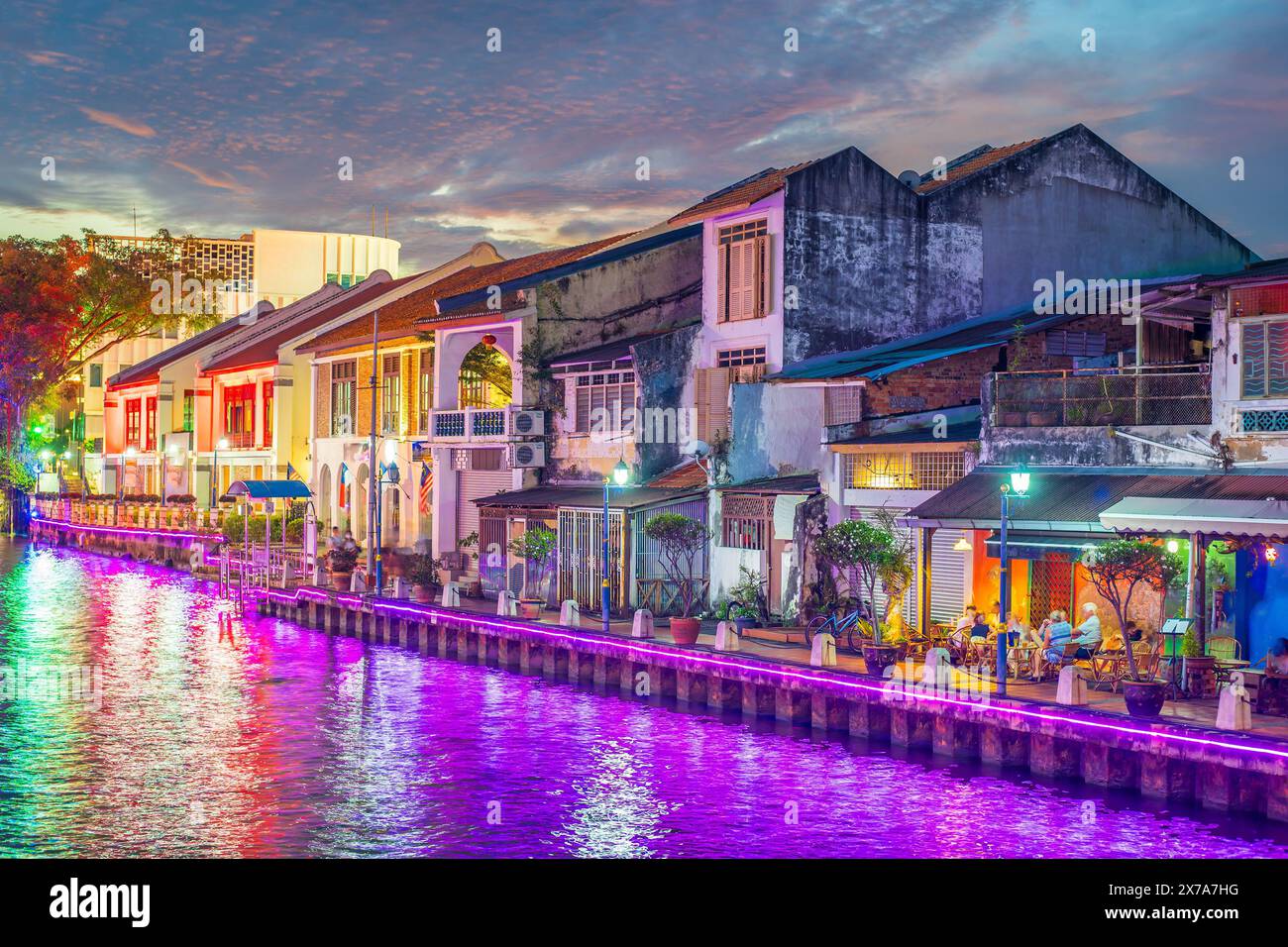 The old town of Malacca, Melaca and the Malacca river. UNESCO World ...