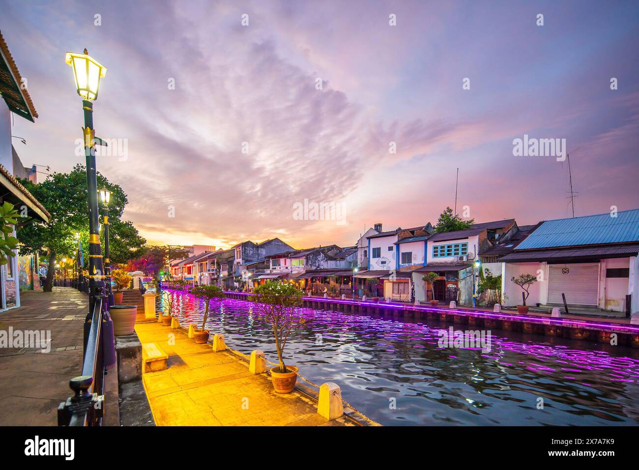 The old town of Malacca, Melaca and the Malacca river. UNESCO World ...