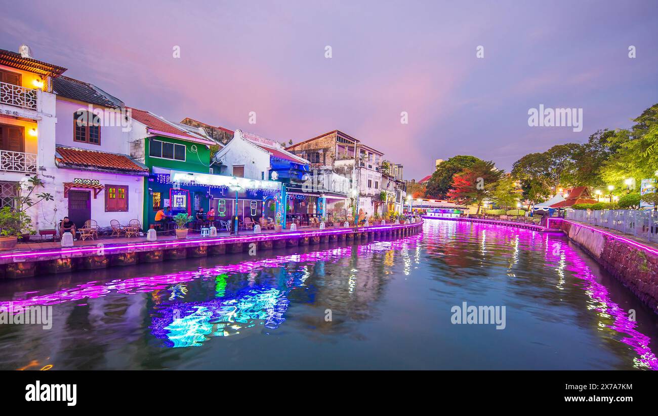 The old town of Malacca, Melaca and the Malacca river. UNESCO World ...