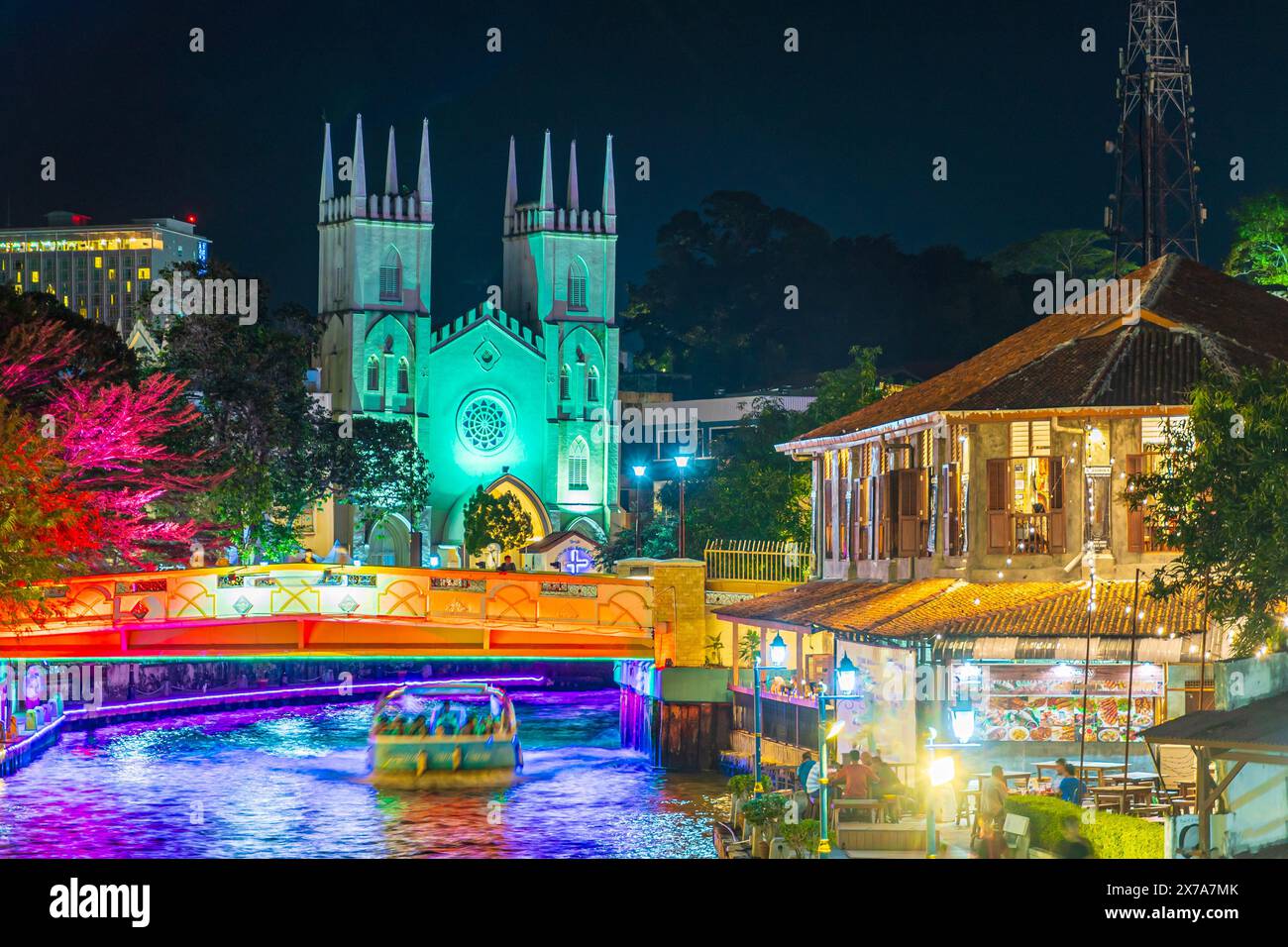 The old town of Malacca, Melaca and the Malacca river. UNESCO World ...