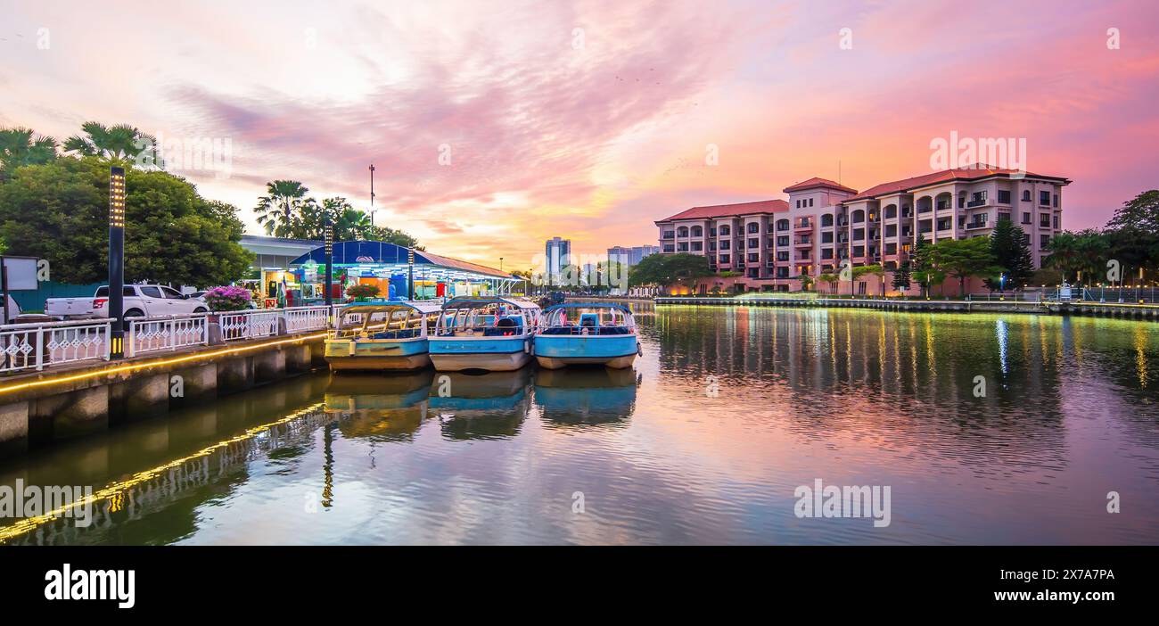 The old town of Malacca, Melaca and the Malacca river. UNESCO World ...