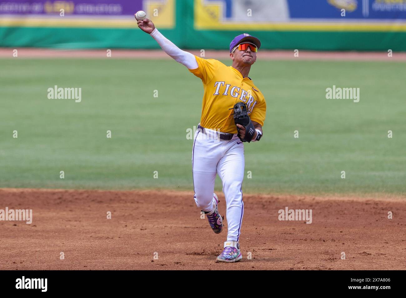 Baton Rouge, LA, USA. 18th May, 2024. LSU's Steven Milam (4) makes a ...
