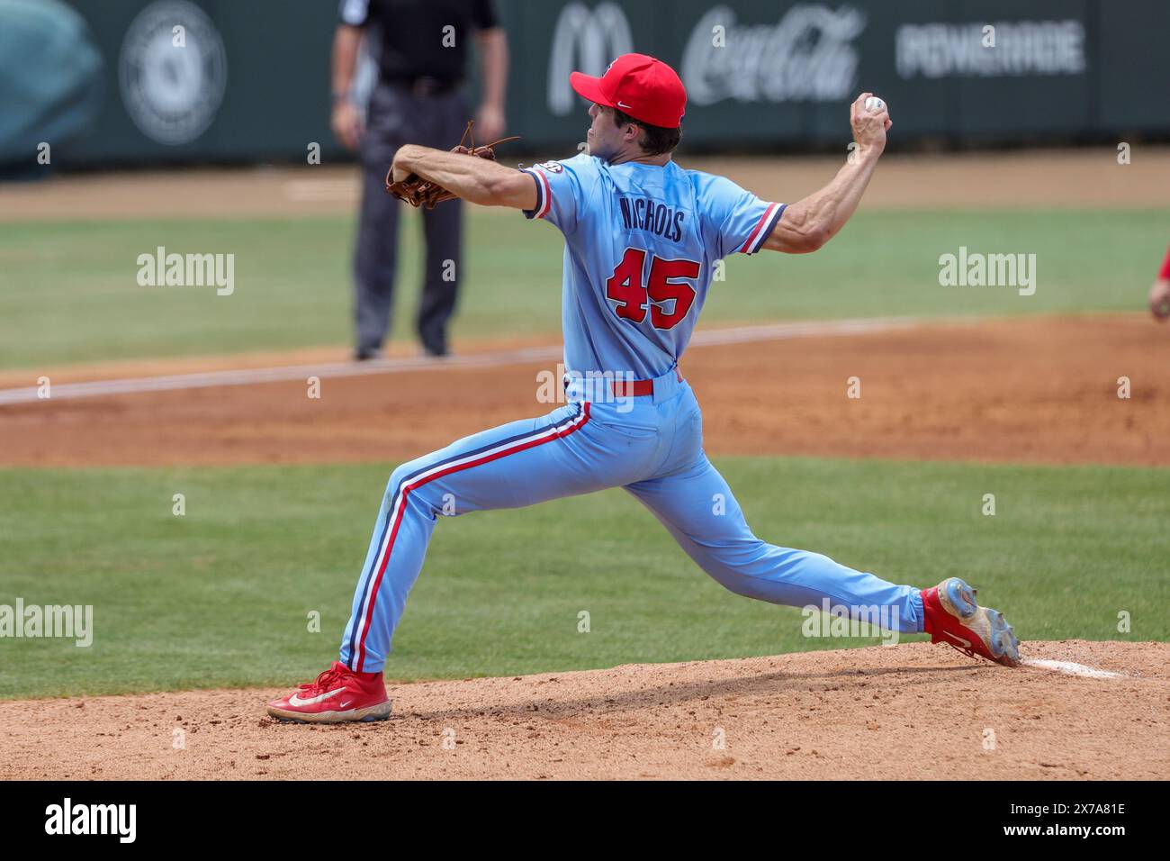 Baton Rouge, LA, USA. 18th May, 2024. Ole Miss starting pitcher Mason ...