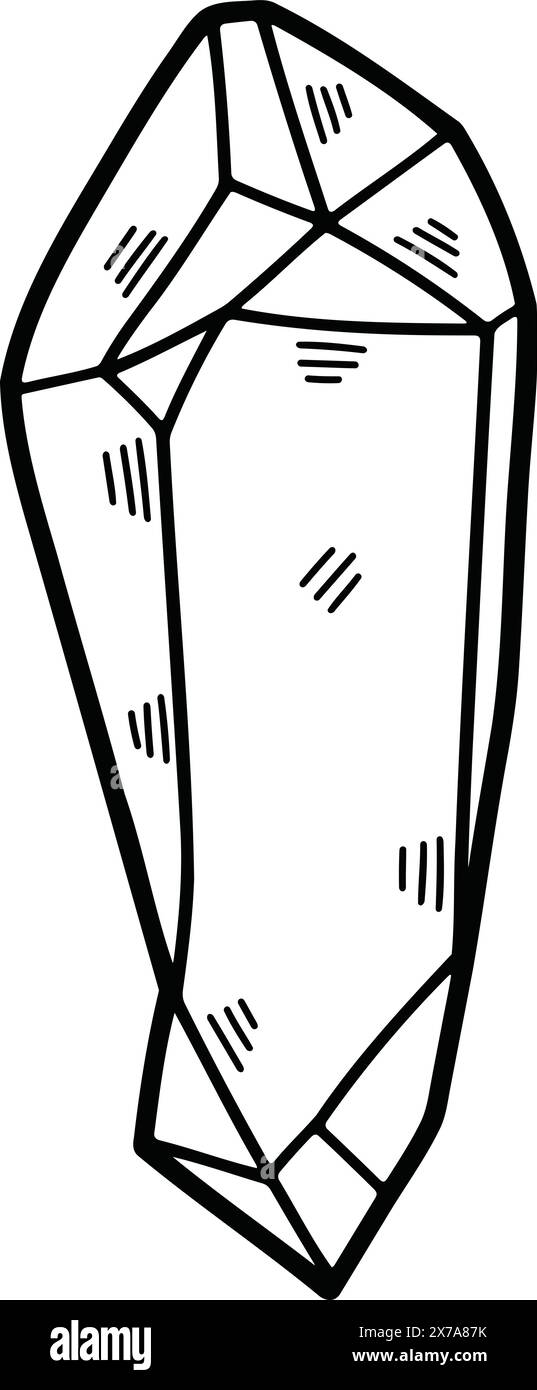 a Hand drawn illustrations of rocks and minerals in line art style ...