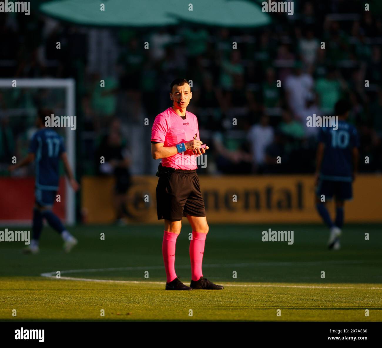 Austin, Texas, USA. 18th May, 2024. Referee Sergii Boiko before the start of a Major League ...