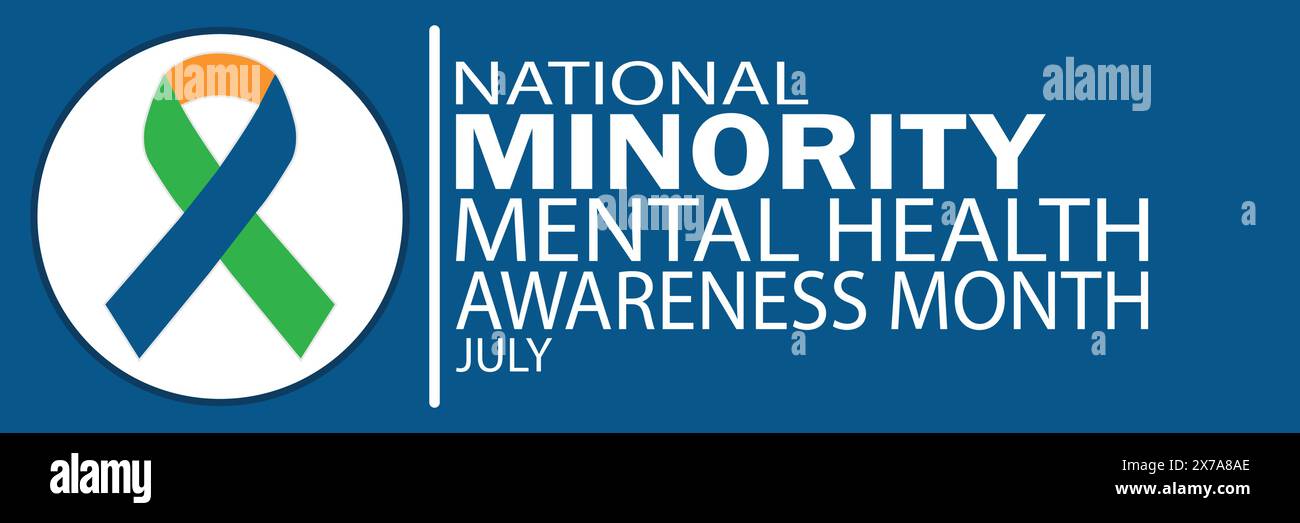 National Minority Mental Health Awareness Month July. Vector ...