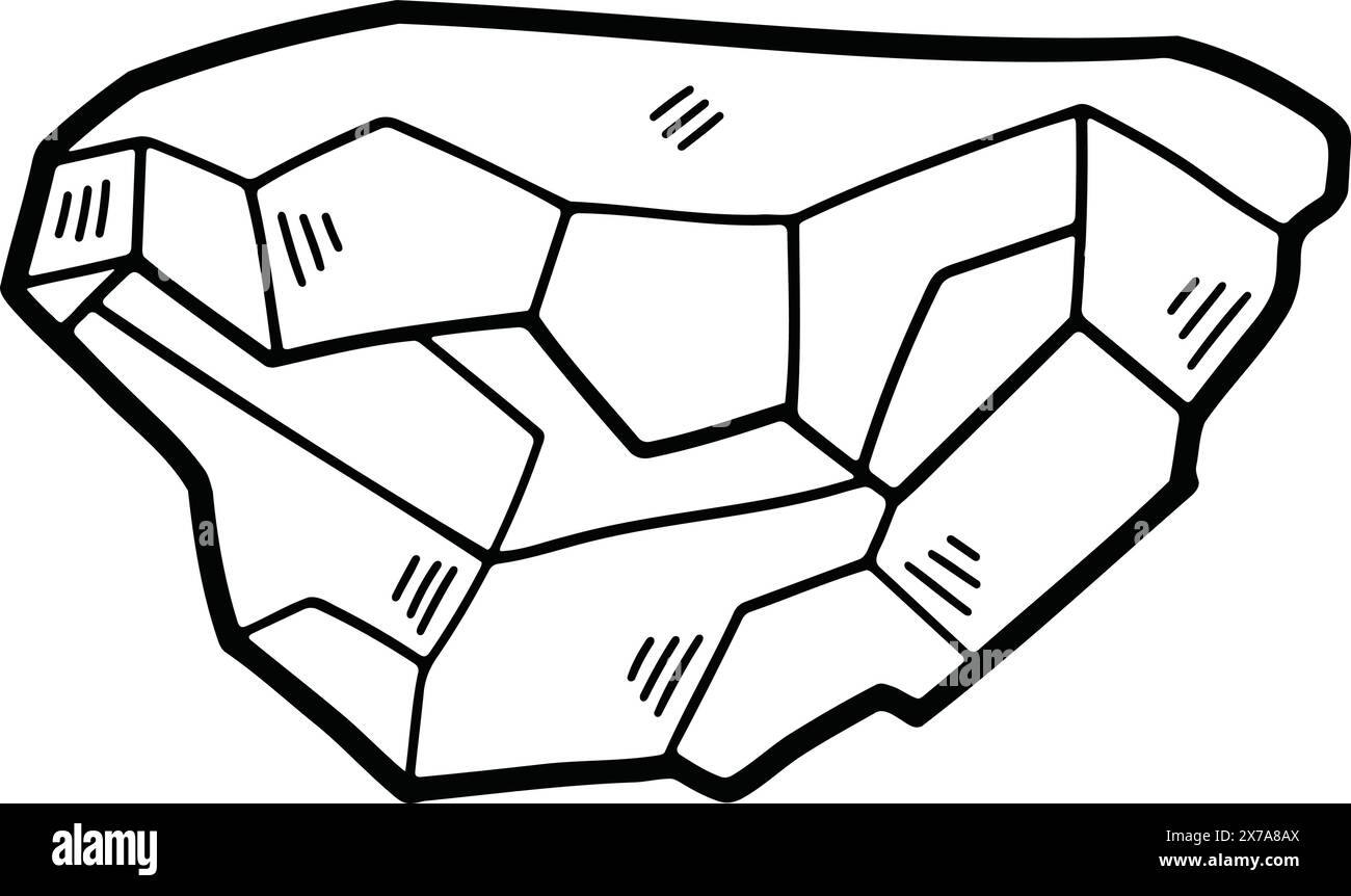 Rocks And Minerals Clip Art Black And White