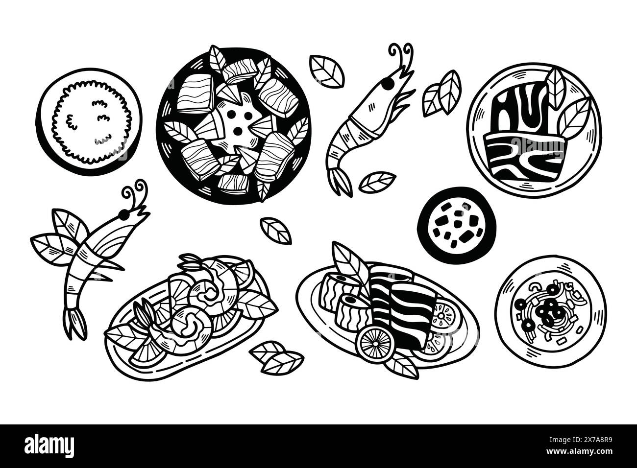 Shrimp rice Black and White Stock Photos & Images - Alamy