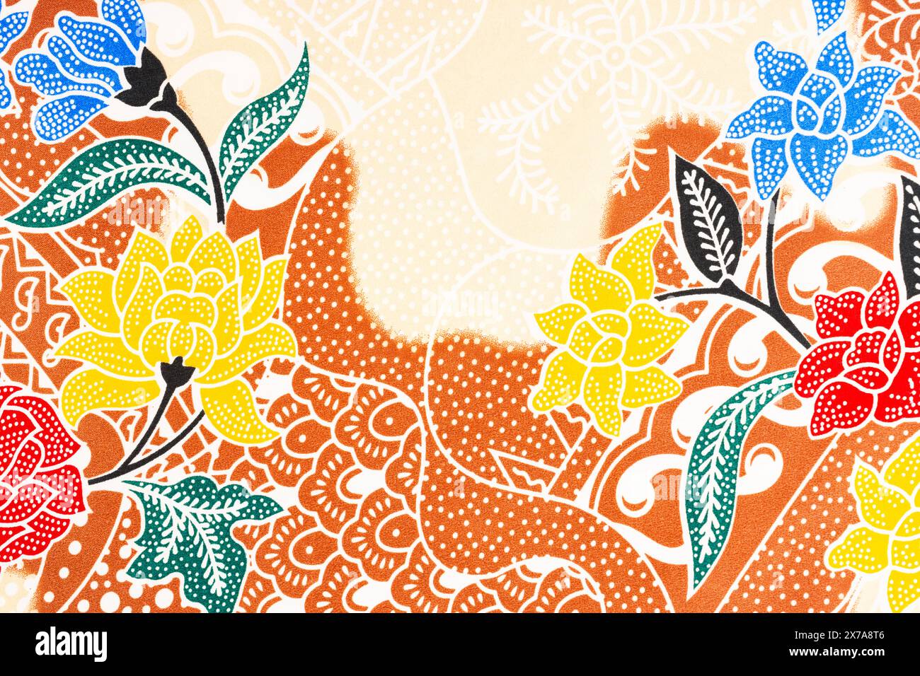 Beautiful of art Malaysian and Indonesian Batik Pattern Stock Photo - Alamy
