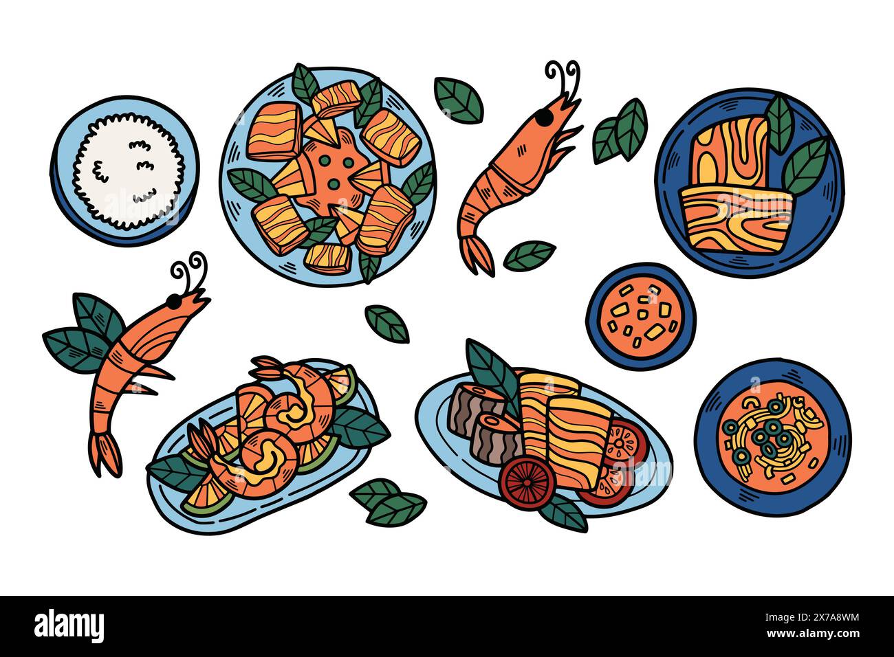 Cuisine with a view Stock Vector Images - Alamy