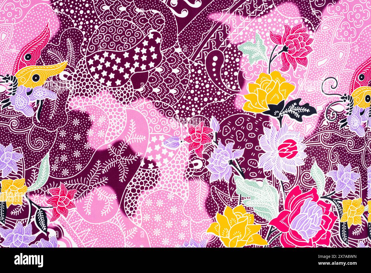 vintage pattern in indian batik style Stock Photo - Alamy