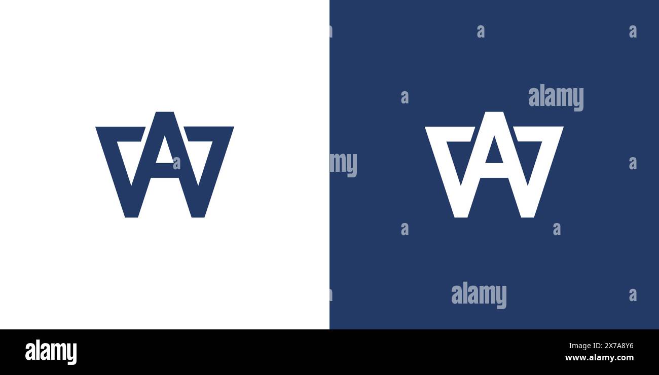 Bold and unique WA logo design Stock Vector Image & Art - Alamy