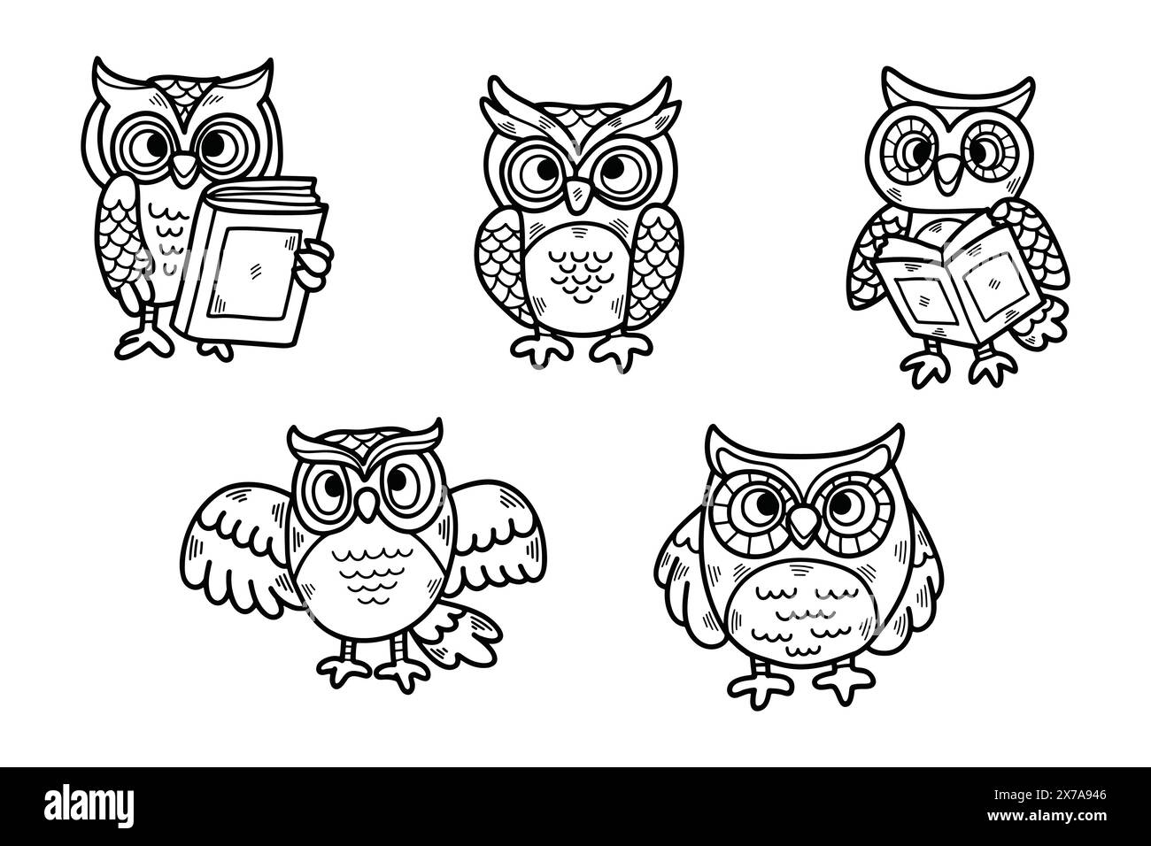 Baby Owl Clip Art Black And White