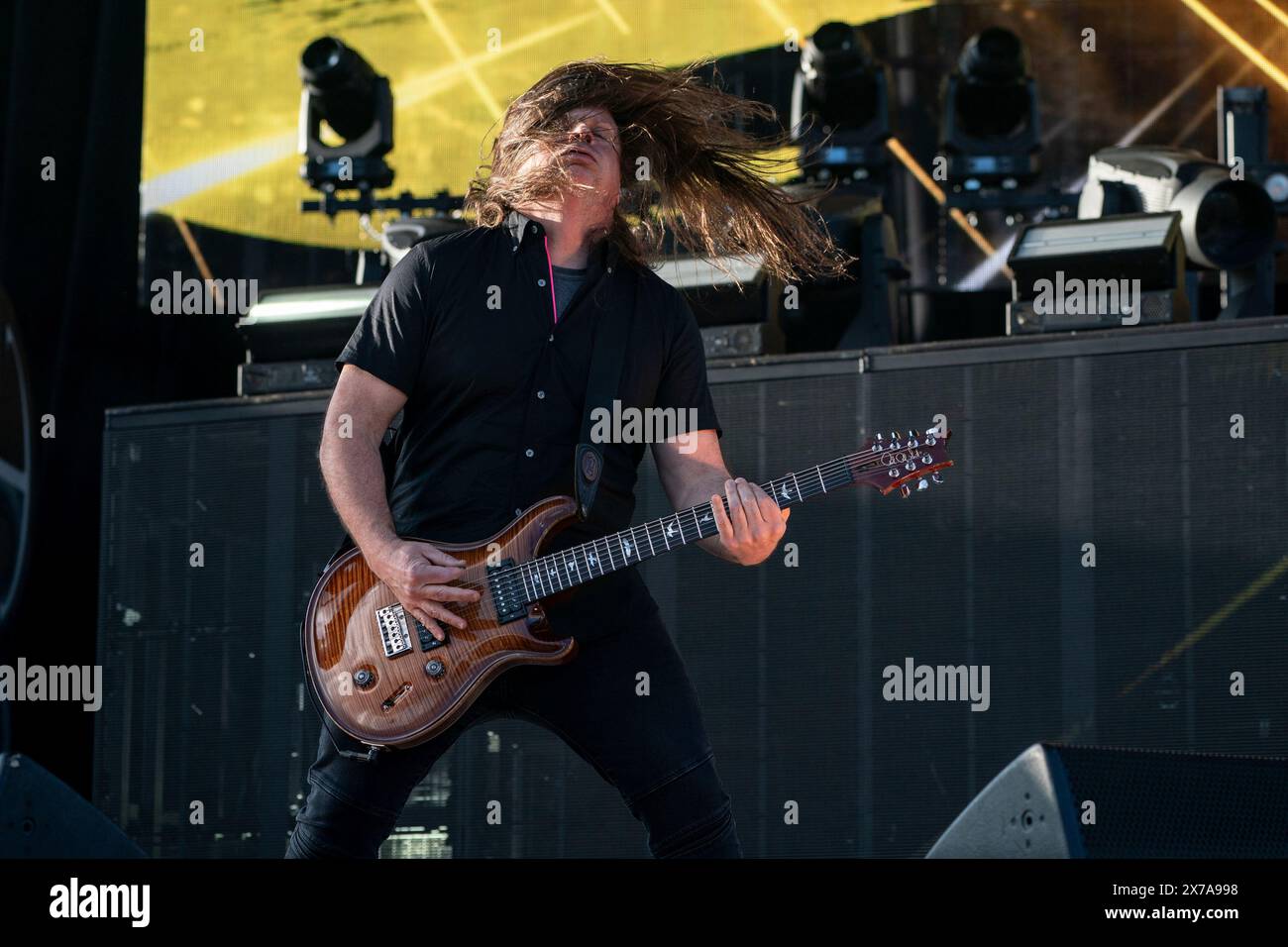 Mike Mushok of Staind performs during Sonic Temple Art and Music ...