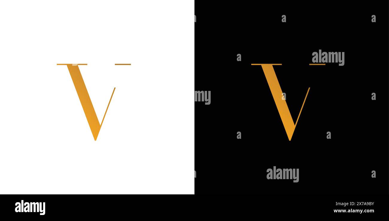 Simple and luxury V logo design Stock Vector Image & Art - Alamy