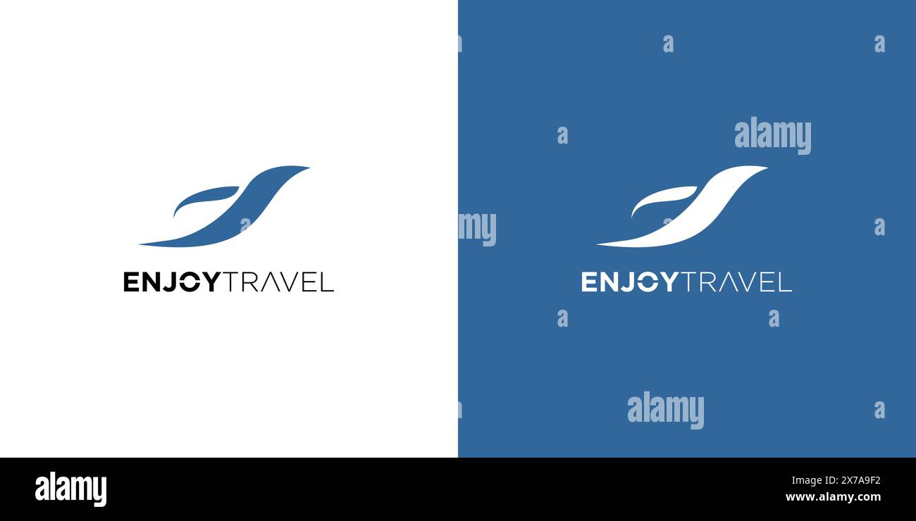 The enjoy travel logo design is unique and modern Stock Vector Image ...
