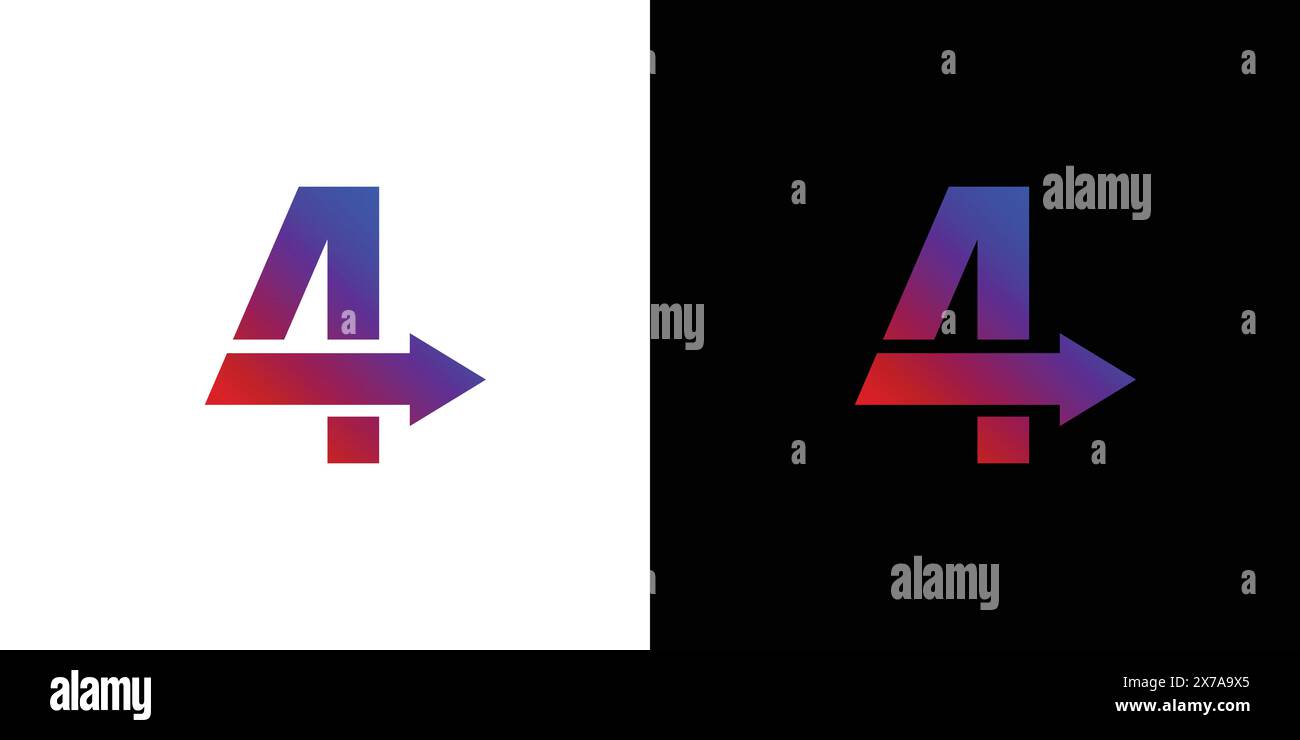 Unique and modern 4 direction logo design Stock Vector Image & Art - Alamy