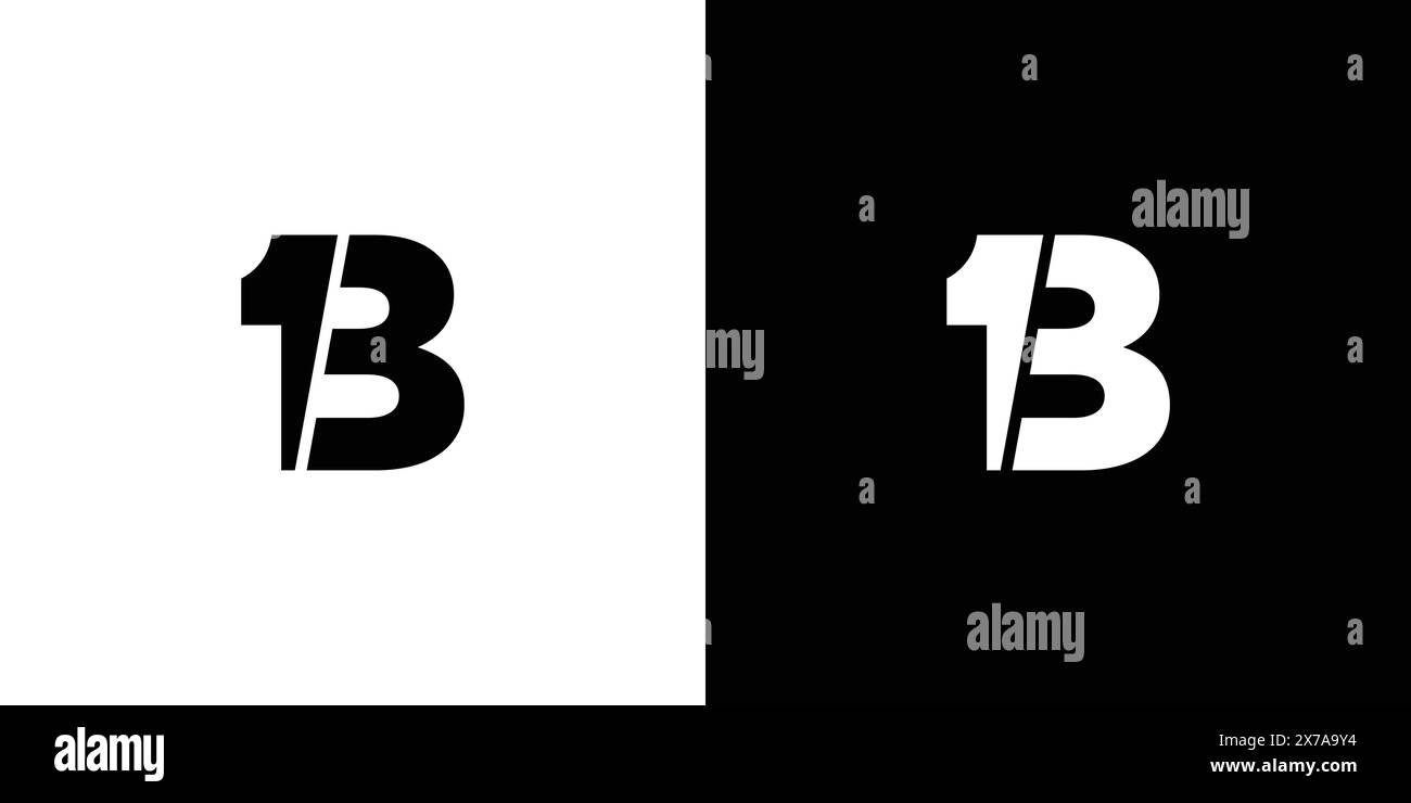 Unique and modern 1B logo design Stock Vector Image & Art - Alamy