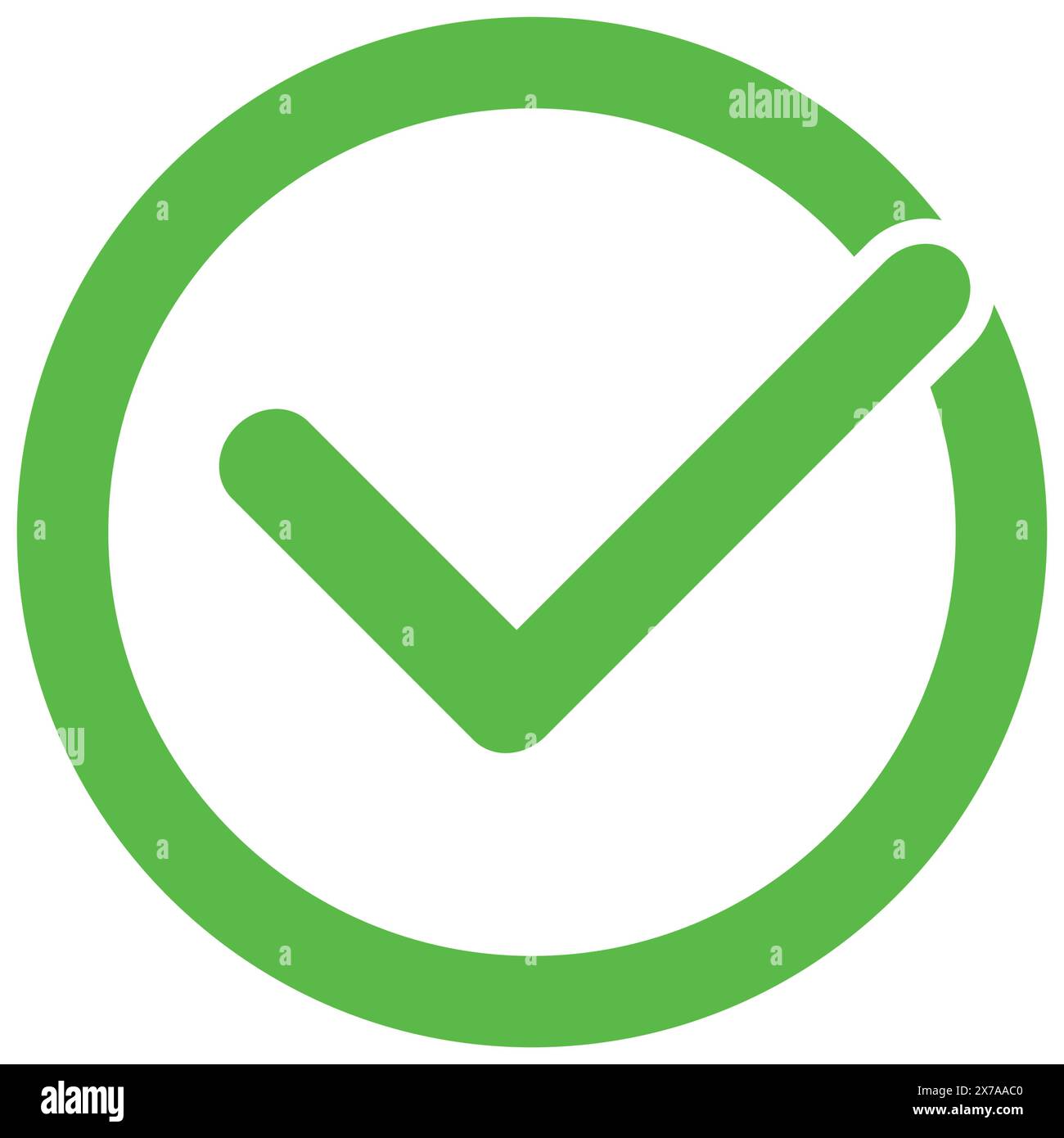 Round check mark symbol. Certification or permission. Vector Stock ...