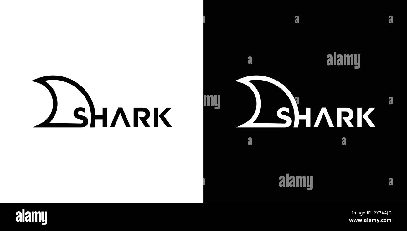 The Shark logo design is unique and modern 2 Stock Vector Image & Art ...